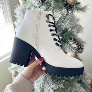 Seven7 | Shoes | New Seven7 Flat Iron Combat Lace Up Boots | Poshmark